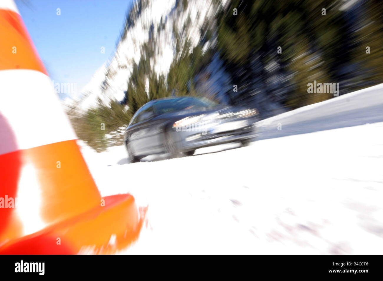 Car, Security, BMW, Winter tire test, Snow, test track, Pilonen ...