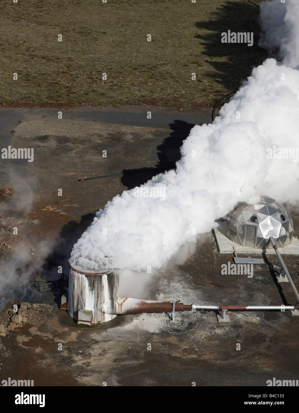 Steam at The Hellisheidi Geothermal Power Plant, Iceland Stock Photo ...