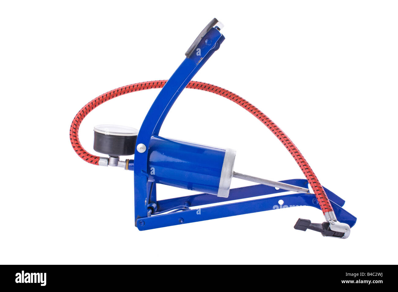 Foot pump isolated on a white background Stock Photo - Alamy