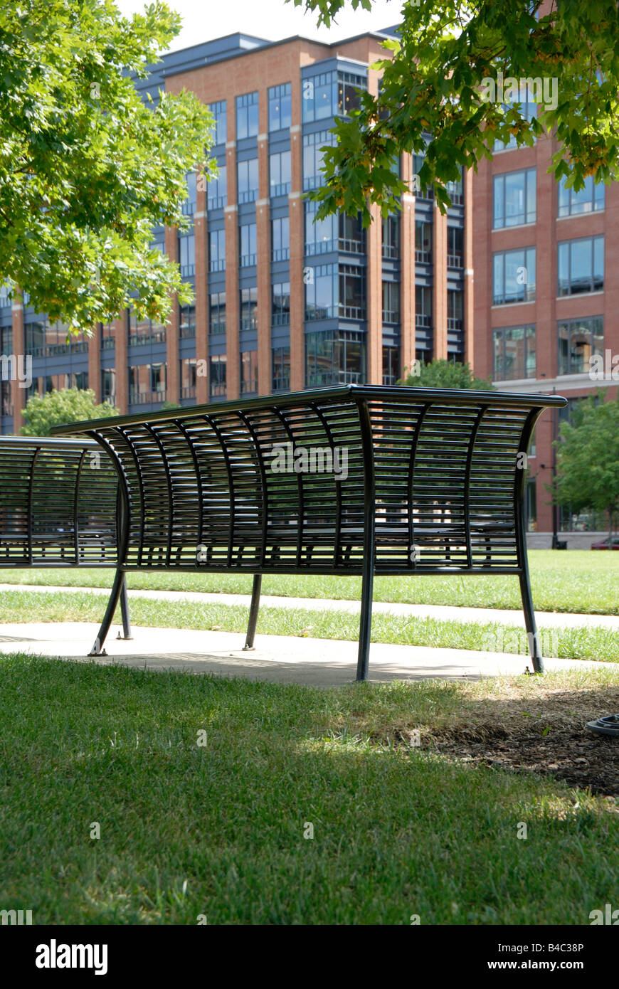 McFerson commons bench in Columbus Ohio Stock Photo - Alamy