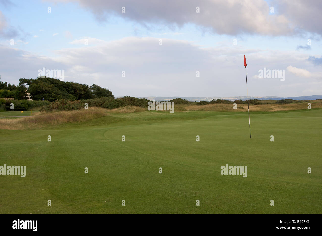 Panoramic views across Royal Liverpool Golf Course venue of the British ...