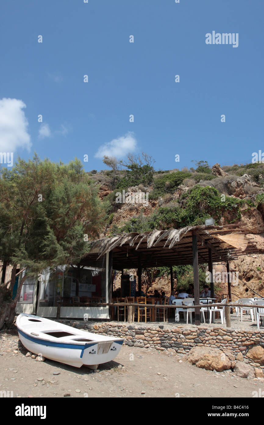 Greek Taverna in Crete Stock Photo - Alamy