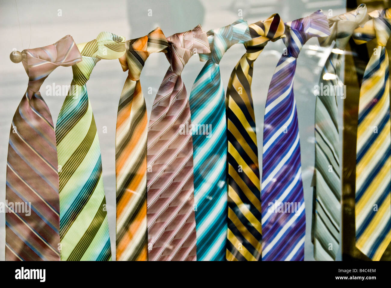 Neckties on display Stock Photo - Alamy