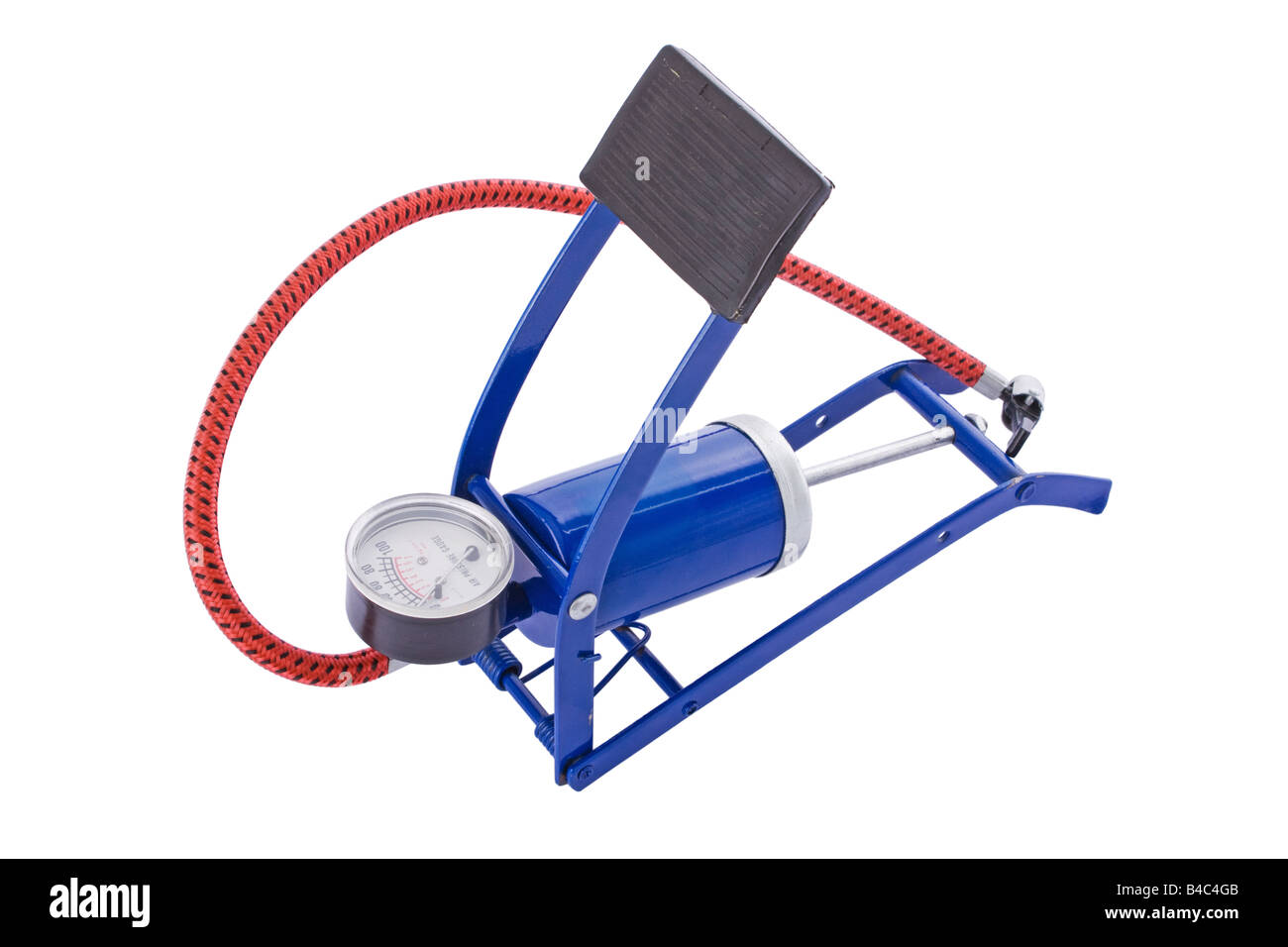 Foot pump isolated on a white background Stock Photo - Alamy