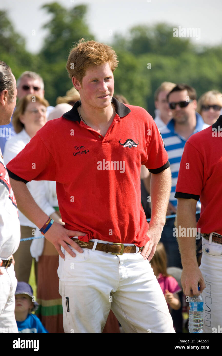 Prince Harry after playing Polo at Cirencester Polo Club for Team ...