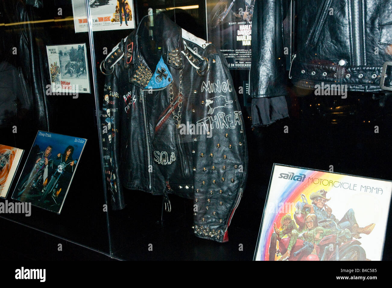 Motorcycle Memorabilia on display at the new Harley-Davidson museum in ...