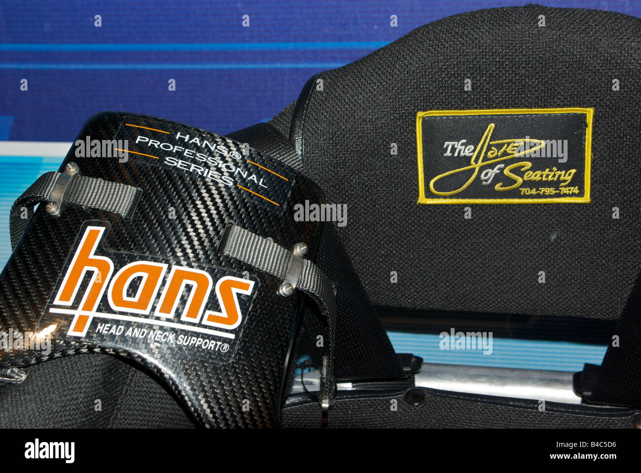 Hans Device and high bolster racing car seat for added driver safety in ...