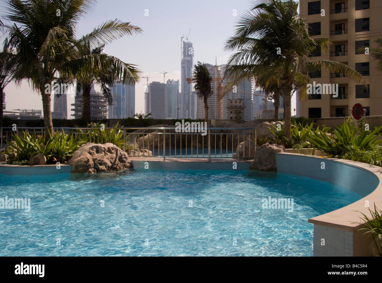 Dubai apartment swimming pool hi-res stock photography and images - Alamy