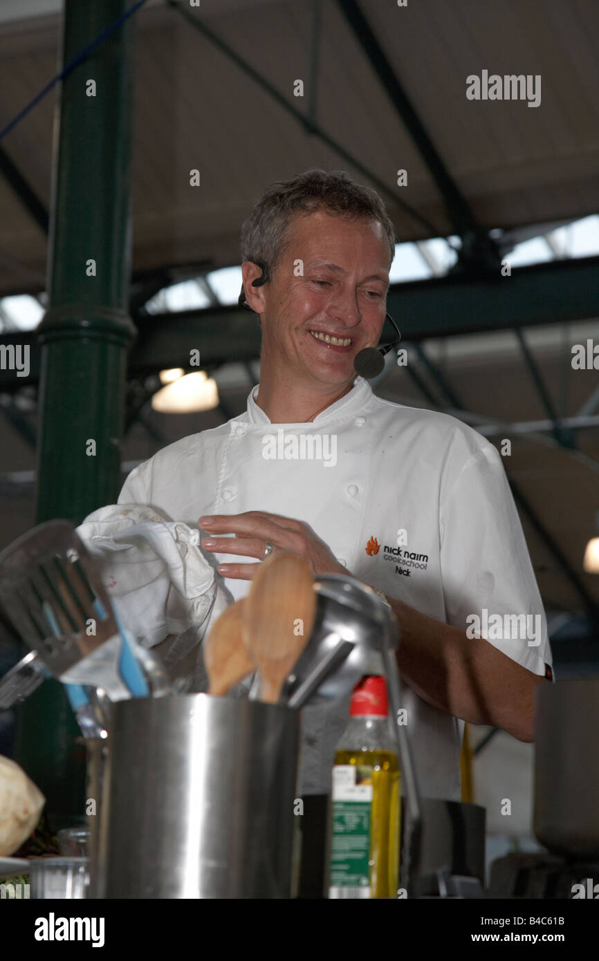 Celebrity Chef Nick Nairn performs a cookery demonstration at St ...