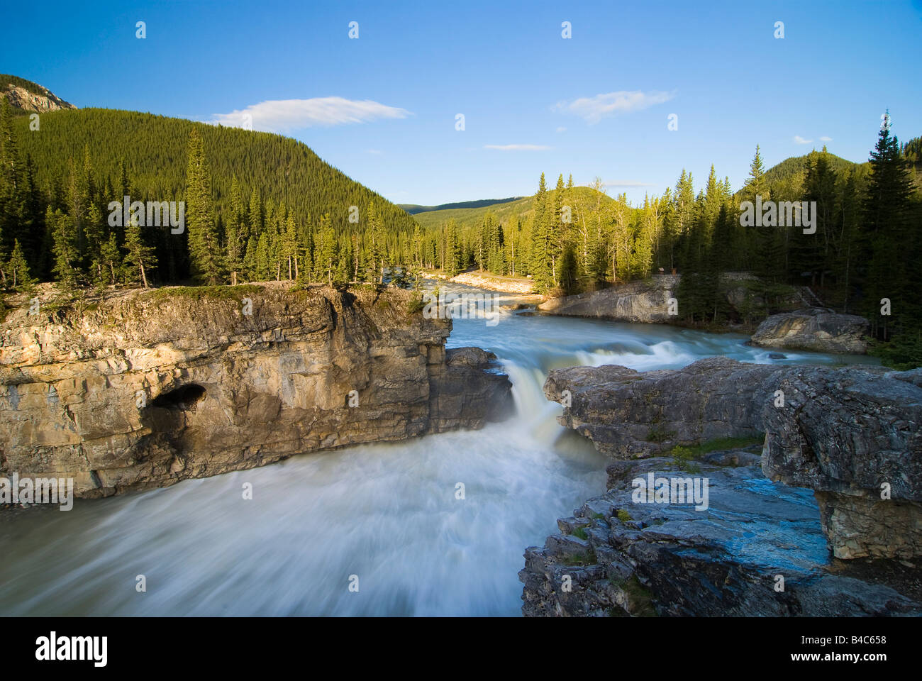 Waterfall, Elbow River, Kananaskis Country, Alberta Stock Photo - Alamy