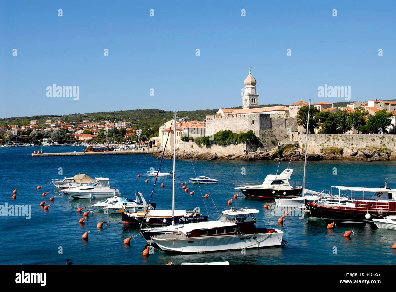 Port of KRK city Croatia Stock Photo - Alamy
