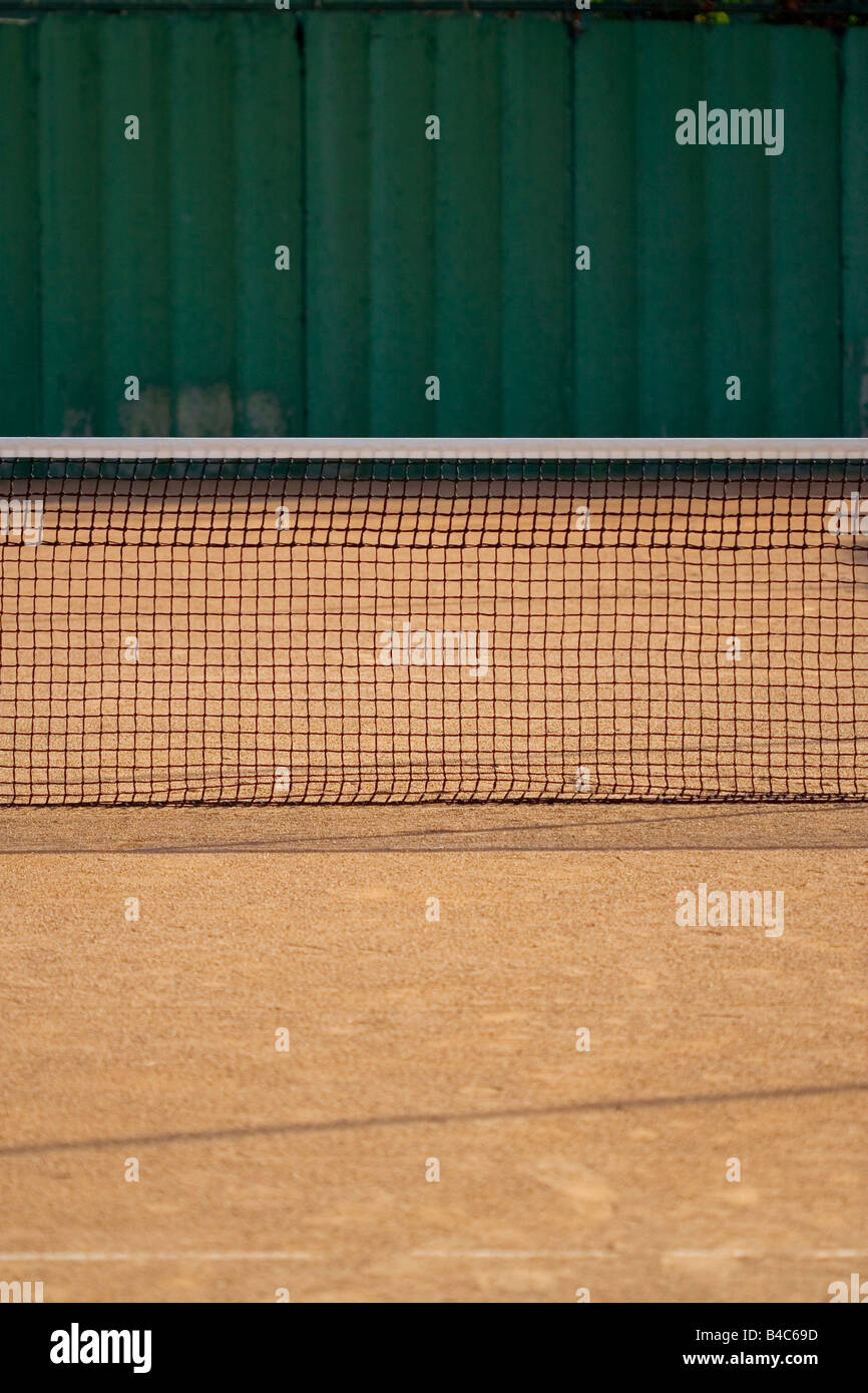Net on Tennis sport background Stock Photo - Alamy
