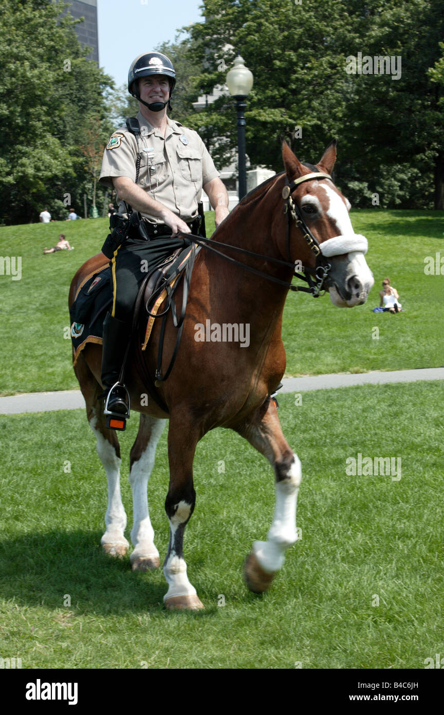 Boston Park Ranger on duty in Boston Common Stock Photo - Alamy