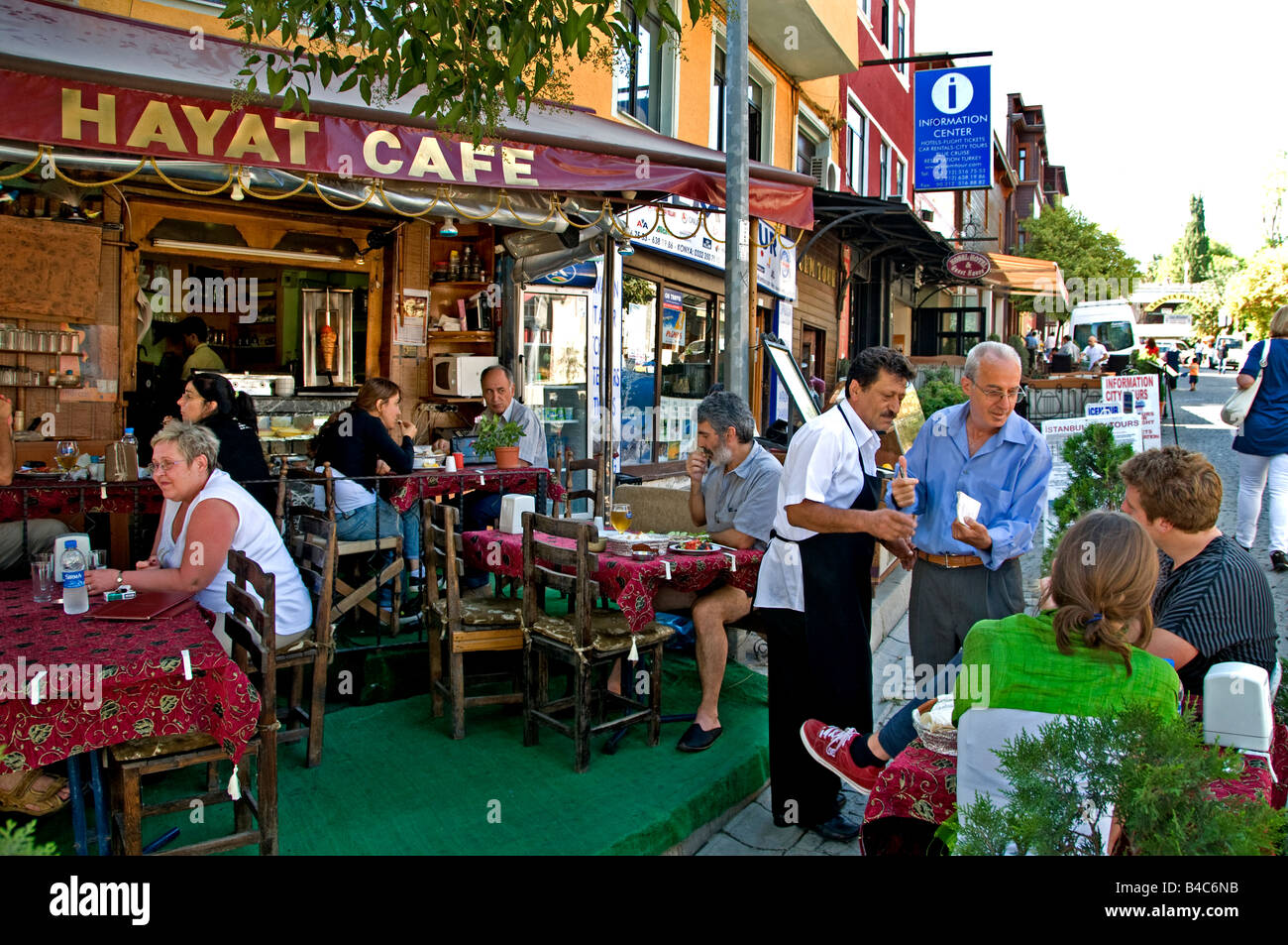 Istanbul Turkey Restaurant Cafe terrace Arasta Bazaar Stock Photo - Alamy