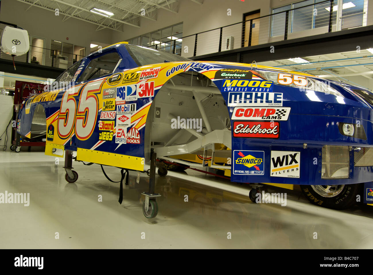 Spotlessly clean floors and and workshop at Raceworld USA NASCAR racing ...