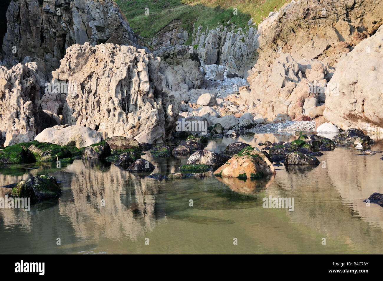 Rock formations at Lydstep caverns Pembrokeshire Wales Stock Photo - Alamy