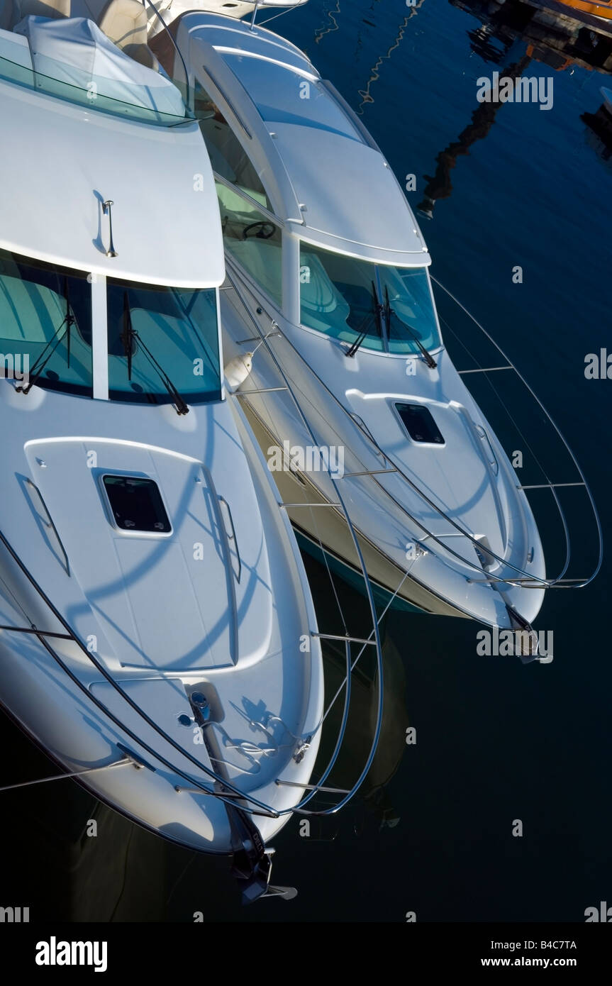 Modern cabin cruisers Stock Photo - Alamy