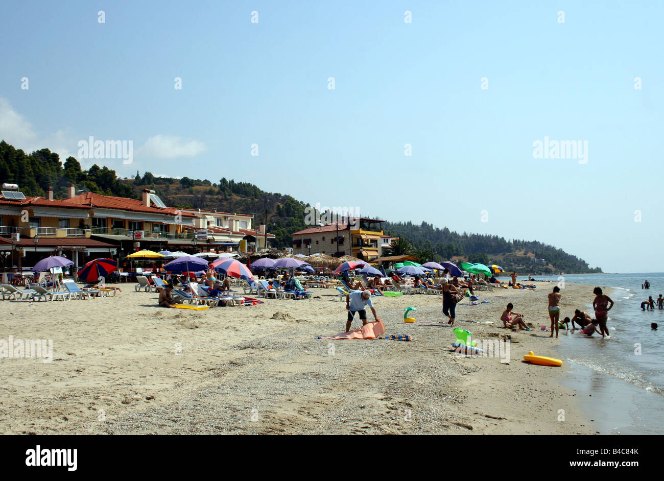 NEA SKIONI BEACH. KASSANDRA PENINSULA. HALKIDIKI GREECE Stock Photo - Alamy
