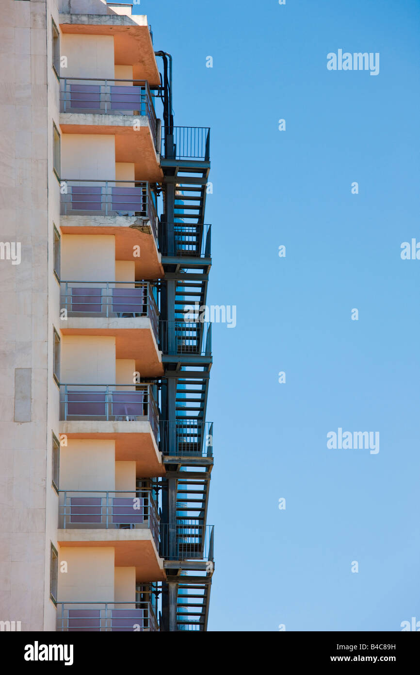 Fire escape stairs multi storey building hi-res stock photography and ...