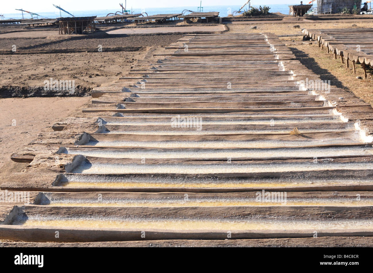Salt making farm, Bali,Indonesia Stock Photo - Alamy