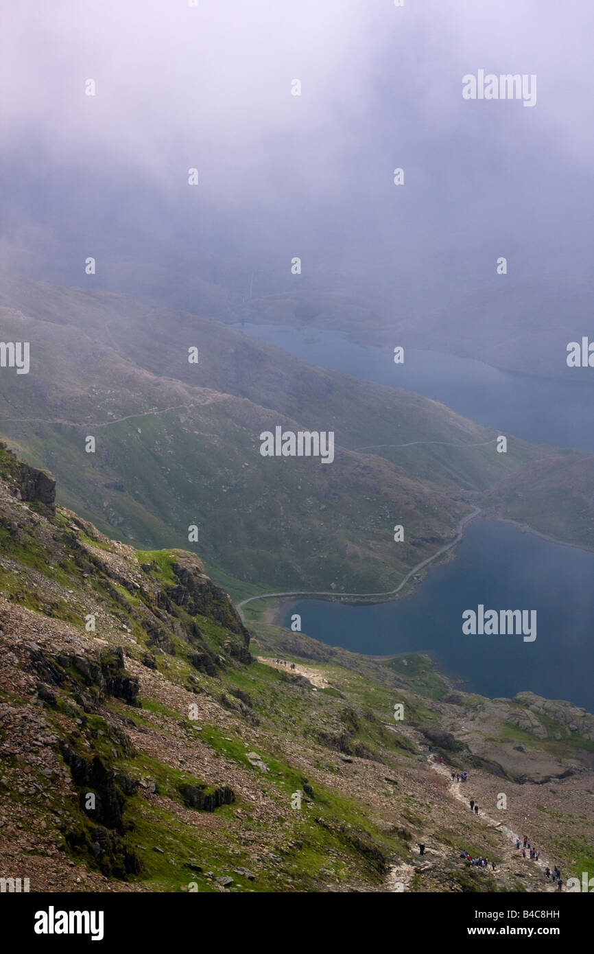 View from the top of mount snowdon hi-res stock photography and images ...