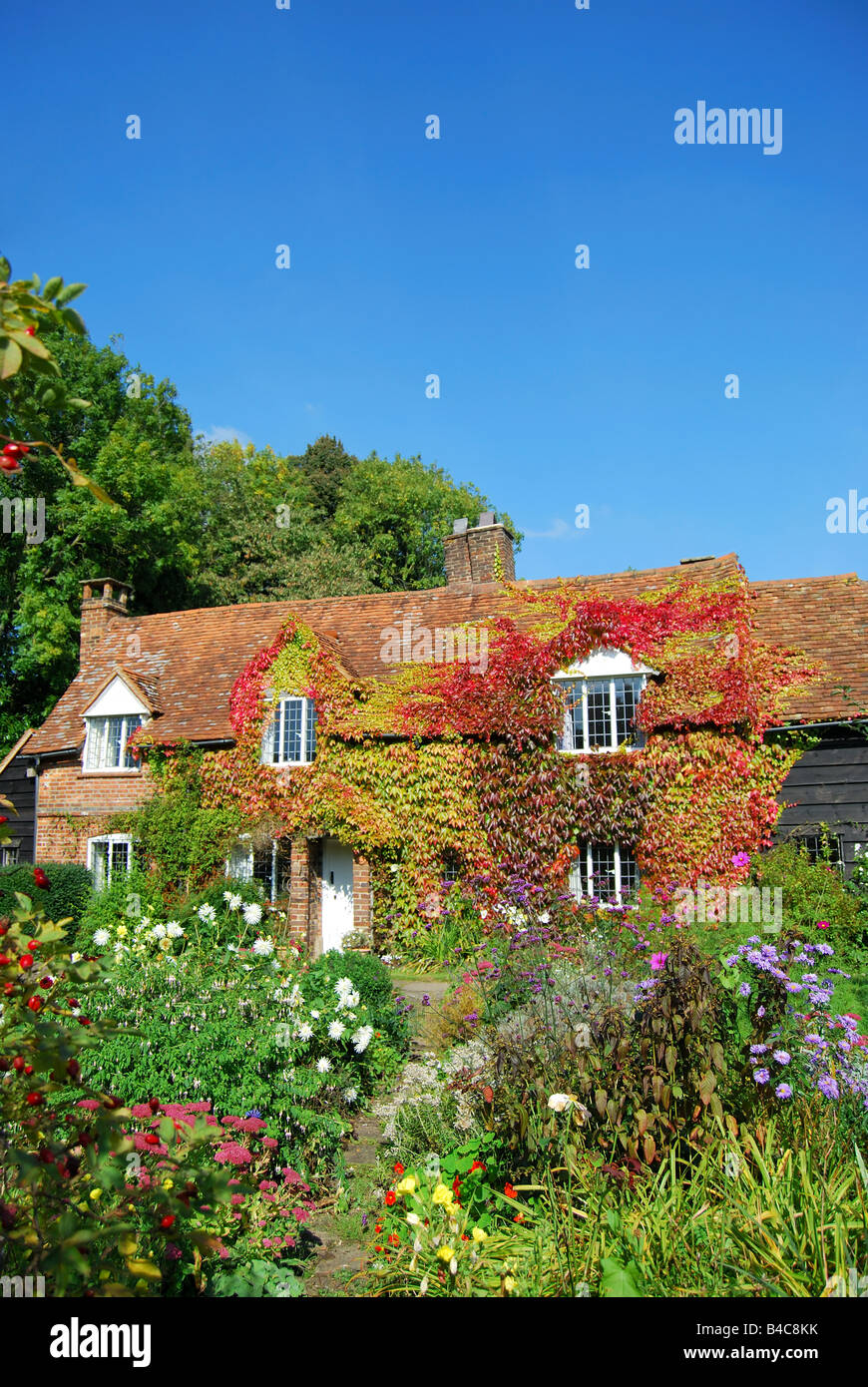 Period cottage and garden, Chartridge, Buckinghamshire, England, United ...