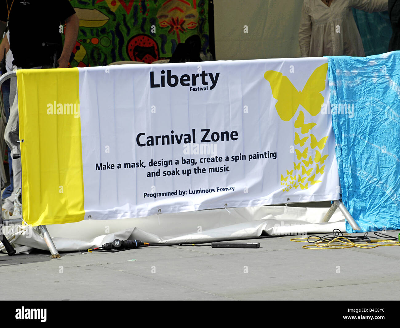 Liberty Festival banner in Trafalgar Square London Stock Photo - Alamy