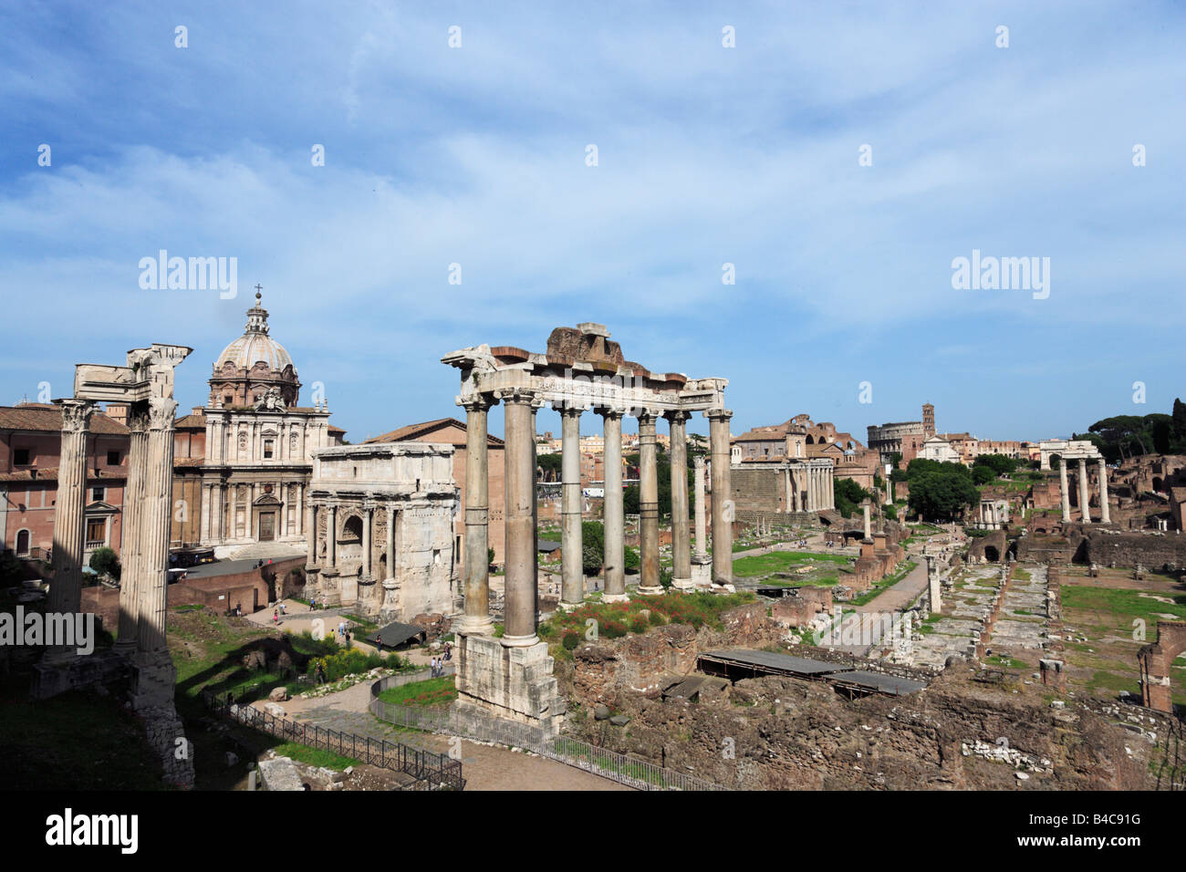 Temple of Saturn and Arch of Septimius Severus Roman Forum Rome Italy ...