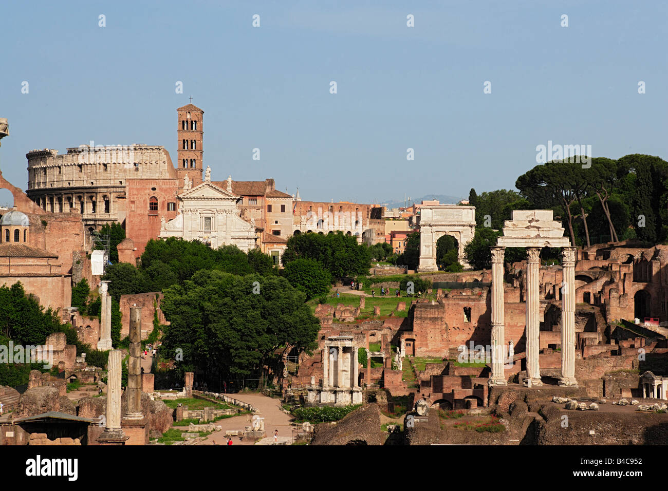 View over Roman Forum Rome Italy Stock Photo - Alamy