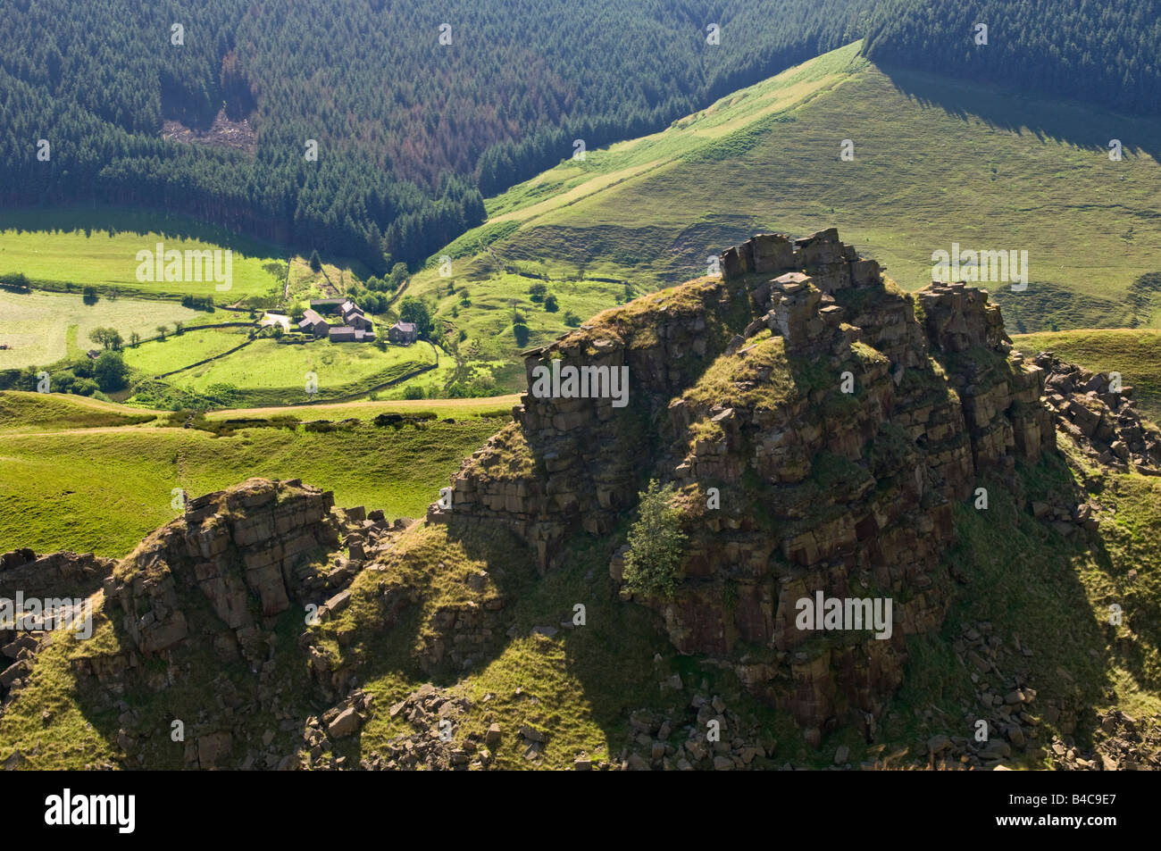 The Alport Castles Landslip and Alport Farm, Alport, Peak District ...