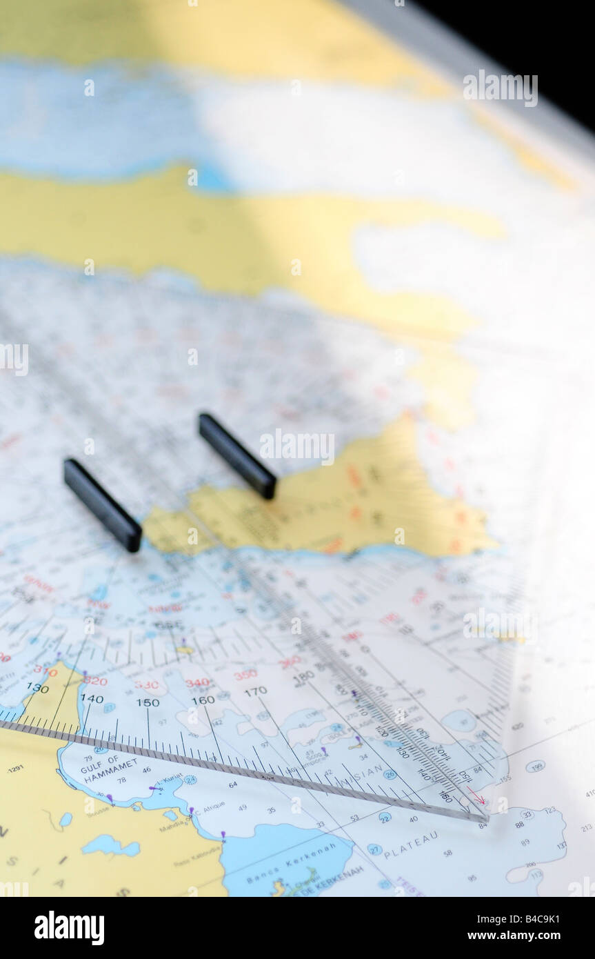 Nautical map. Picture by Patrick Steel patricksteel Stock Photo - Alamy