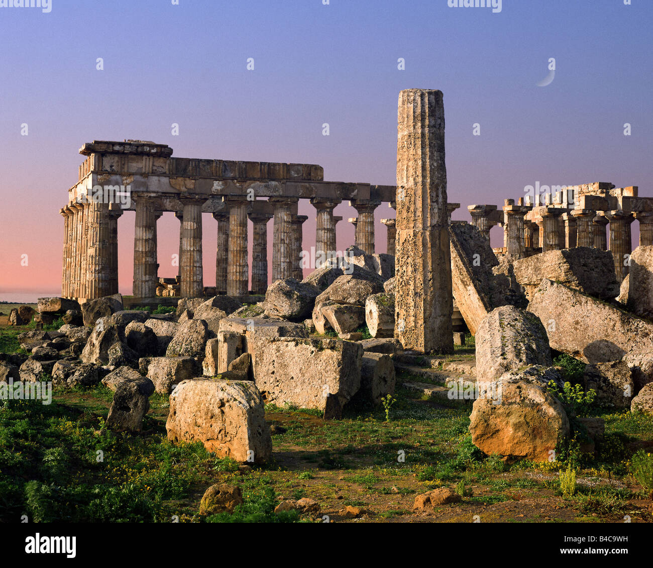 IT - SICILY: Temple-E and Temple-F at Selinunte Stock Photo - Alamy