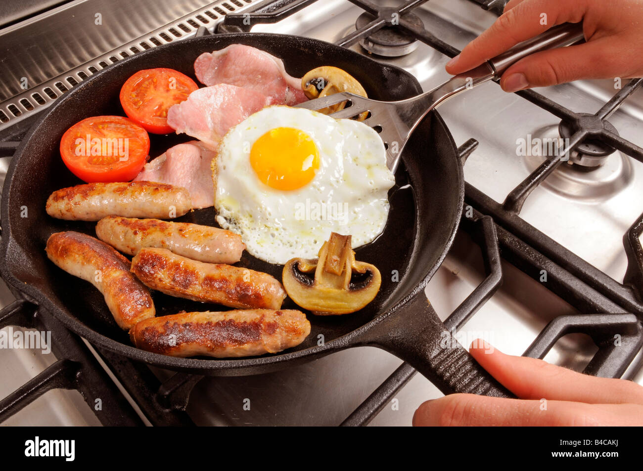 Full english breakfast man hi-res stock photography and images - Alamy