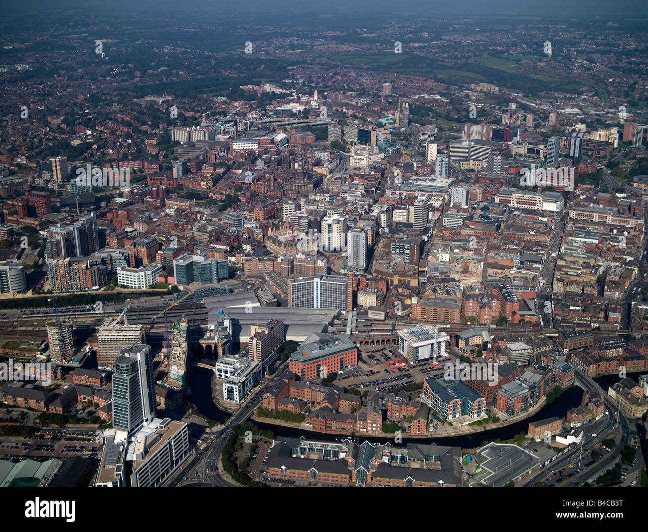 Leeds City Centre, from the south, Bridgewater Place, the Riverside ...