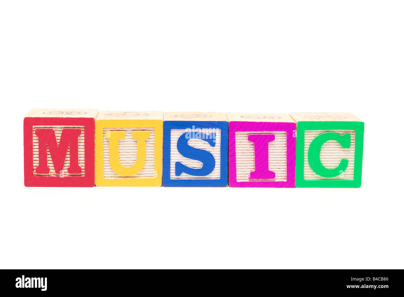 Alphabet Blocks - Music Stock Photo - Alamy