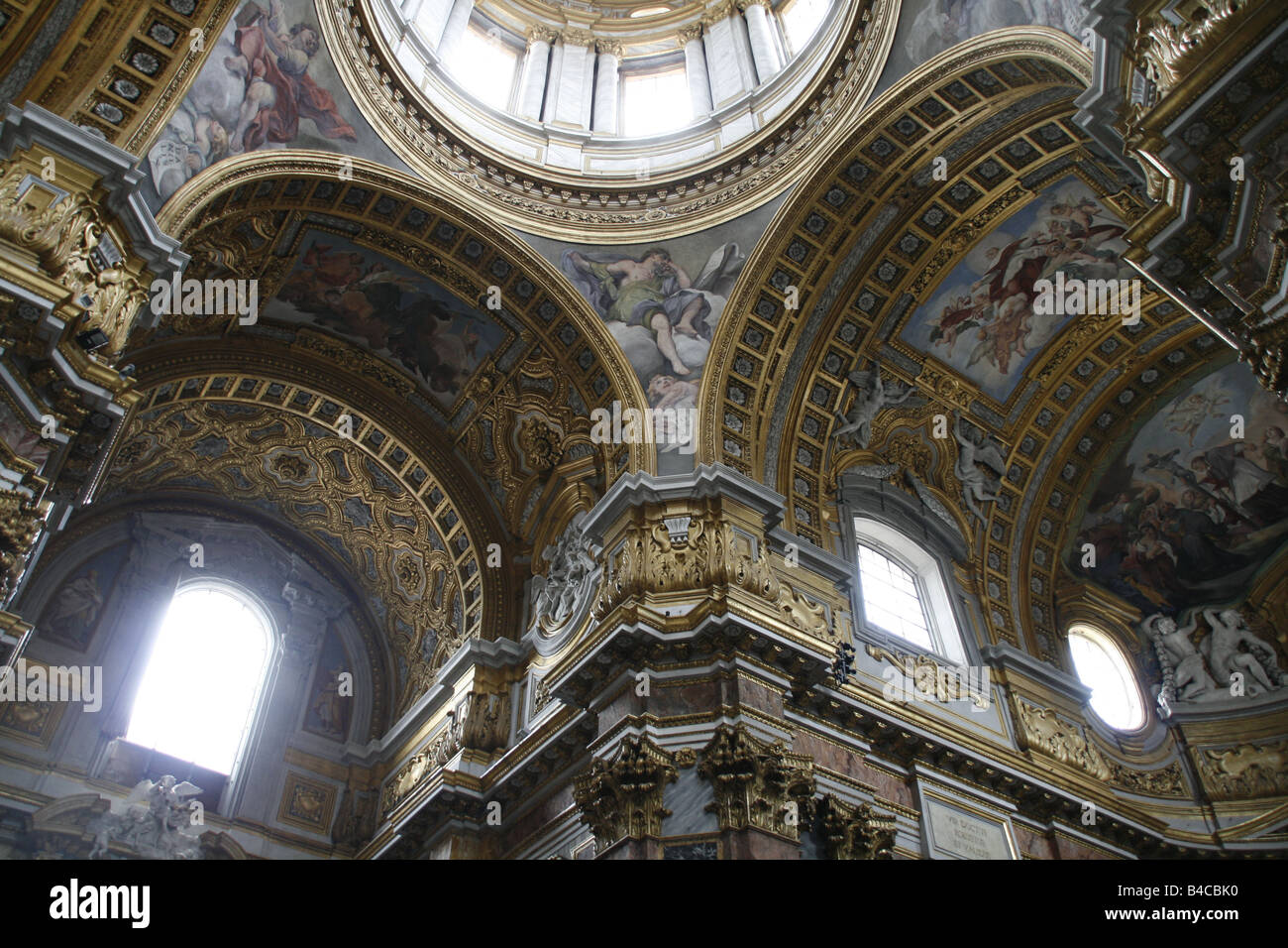 interior of sant ambrogio e carlo al corso church, rome Stock Photo - Alamy
