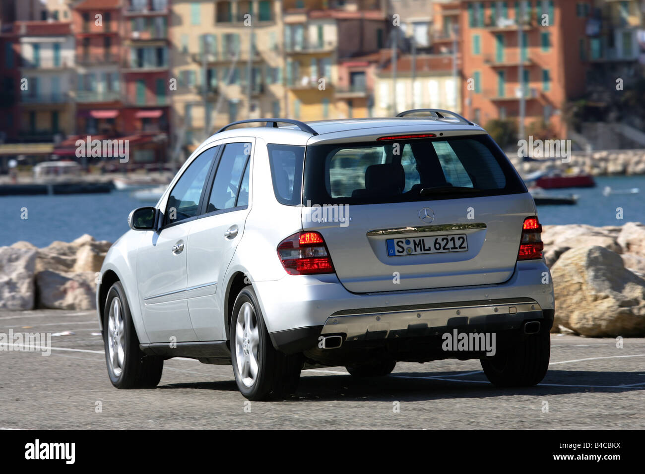 Car, Mercedes ML 500, model year 2005-, silver, cross country vehicle ...