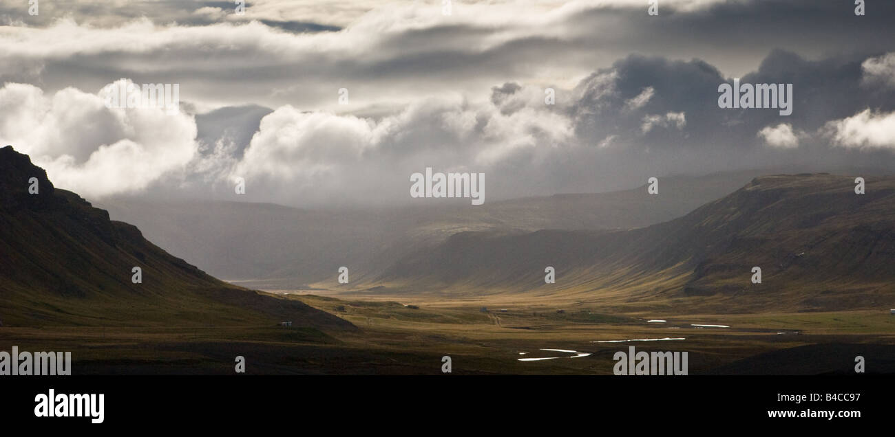 Sunlit Valley, Iceland Stock Photo - Alamy