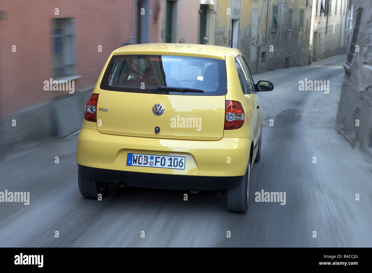 Car, VW Volkswagen Fox, model year 2005-, yellow, Miniapprox.s ...