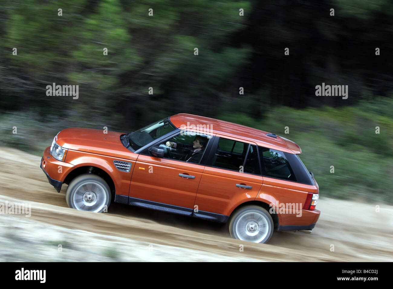 Car, Range Rover Sport V8 Supercharged, model year 2005-, orange ...
