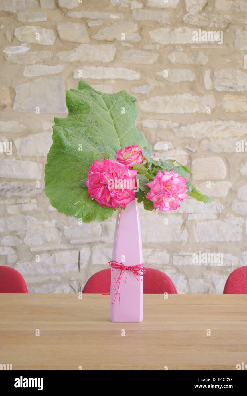 Rose inside leave hi-res stock photography and images - Alamy