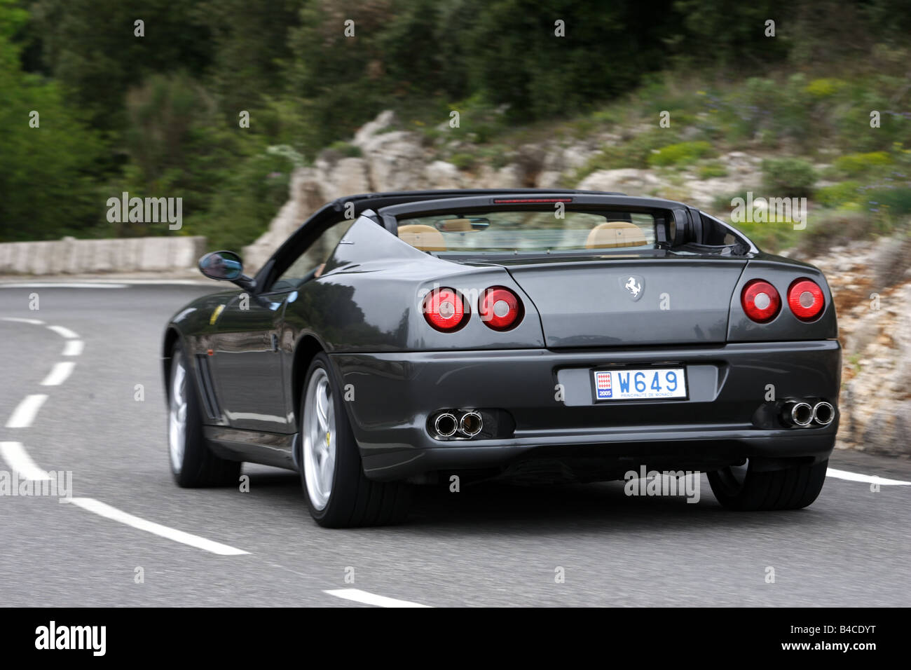 Car, Ferrari Superameriapprox. model year 2005-, black, Convertible ...