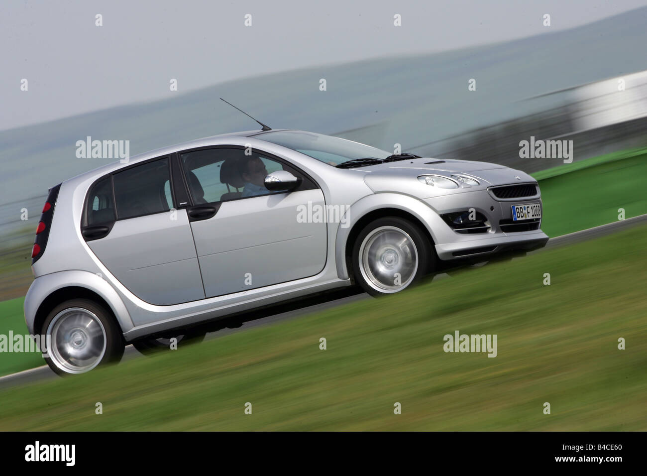 Car, Smart Forfour Brabus, model year 2005-, silver, small approx ...