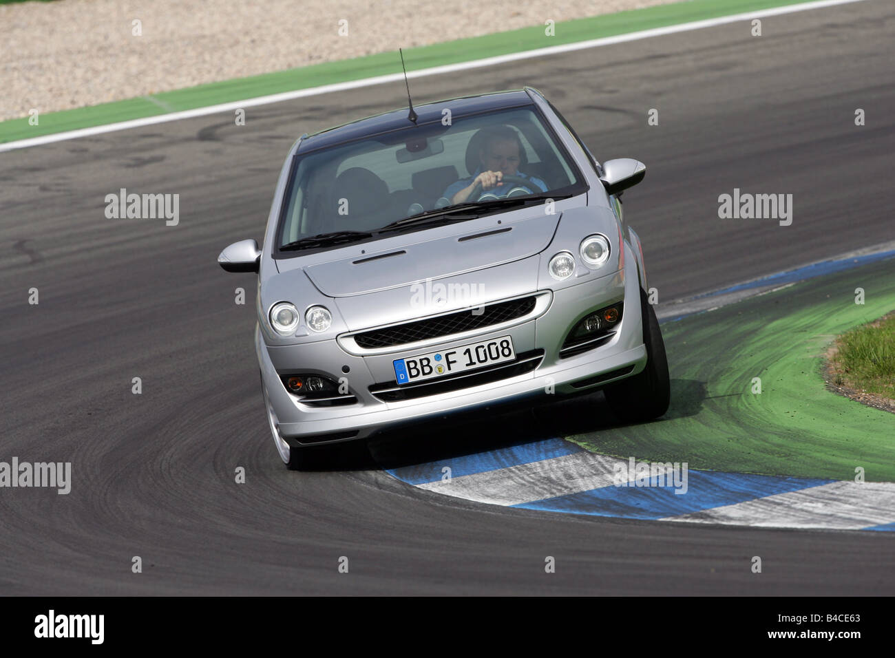 Car, Smart Forfour Brabus, model year 2005-, silver, small approx ...