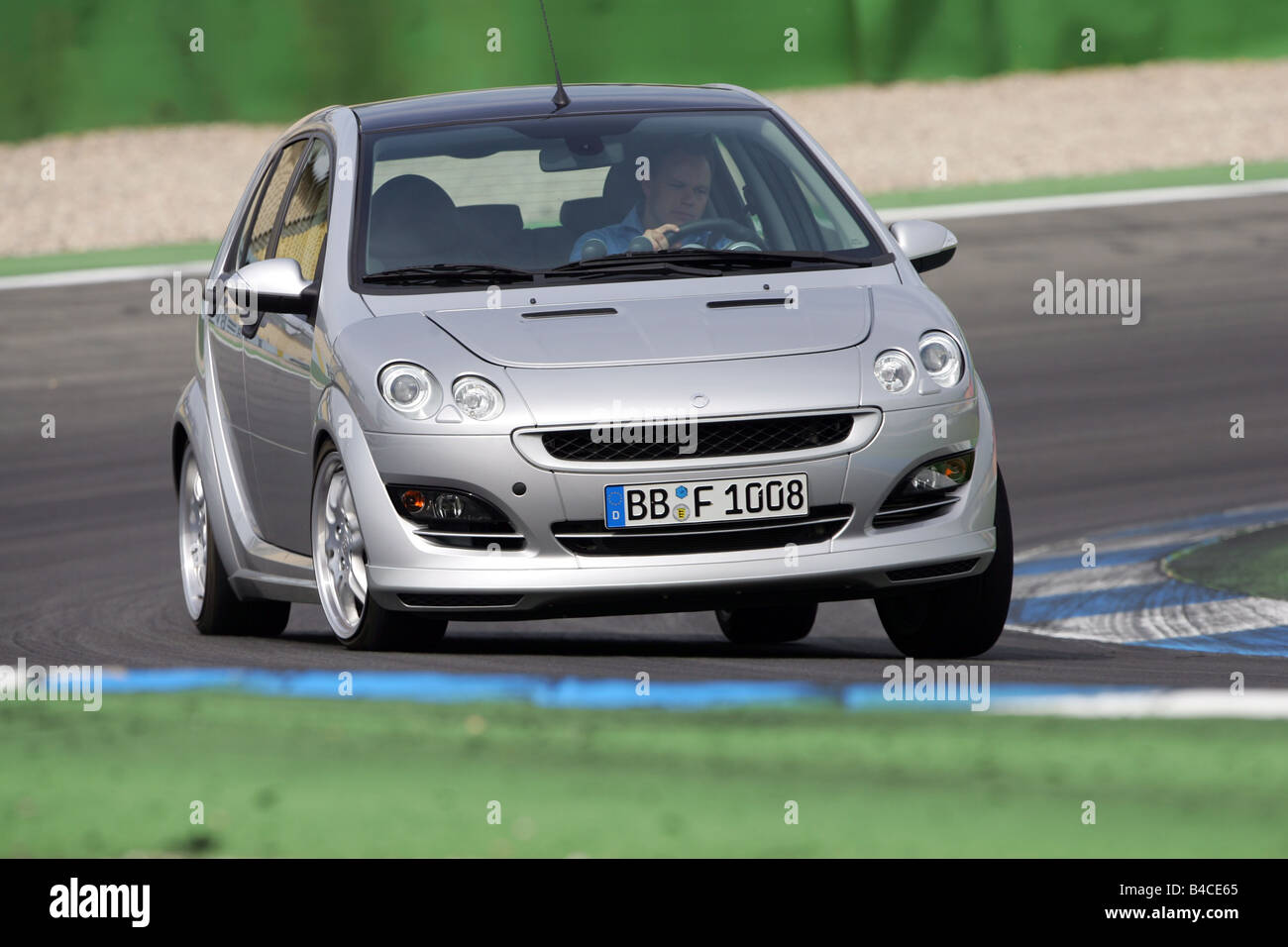Car, Smart Forfour Brabus, model year 2005-, silver, small approx ...
