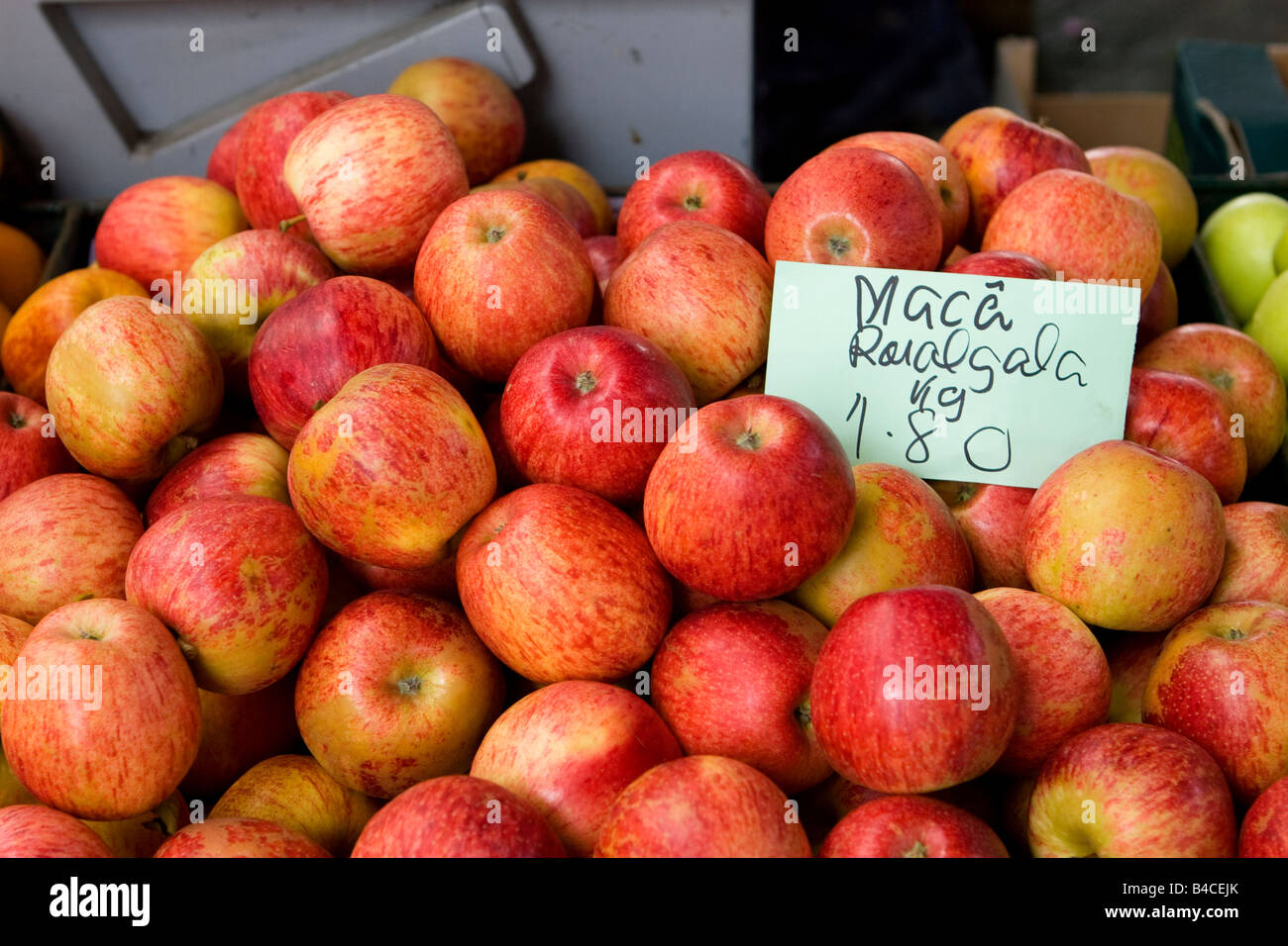 Azores . Apple on marketplace in Ponta delgada Stock Photo - Alamy