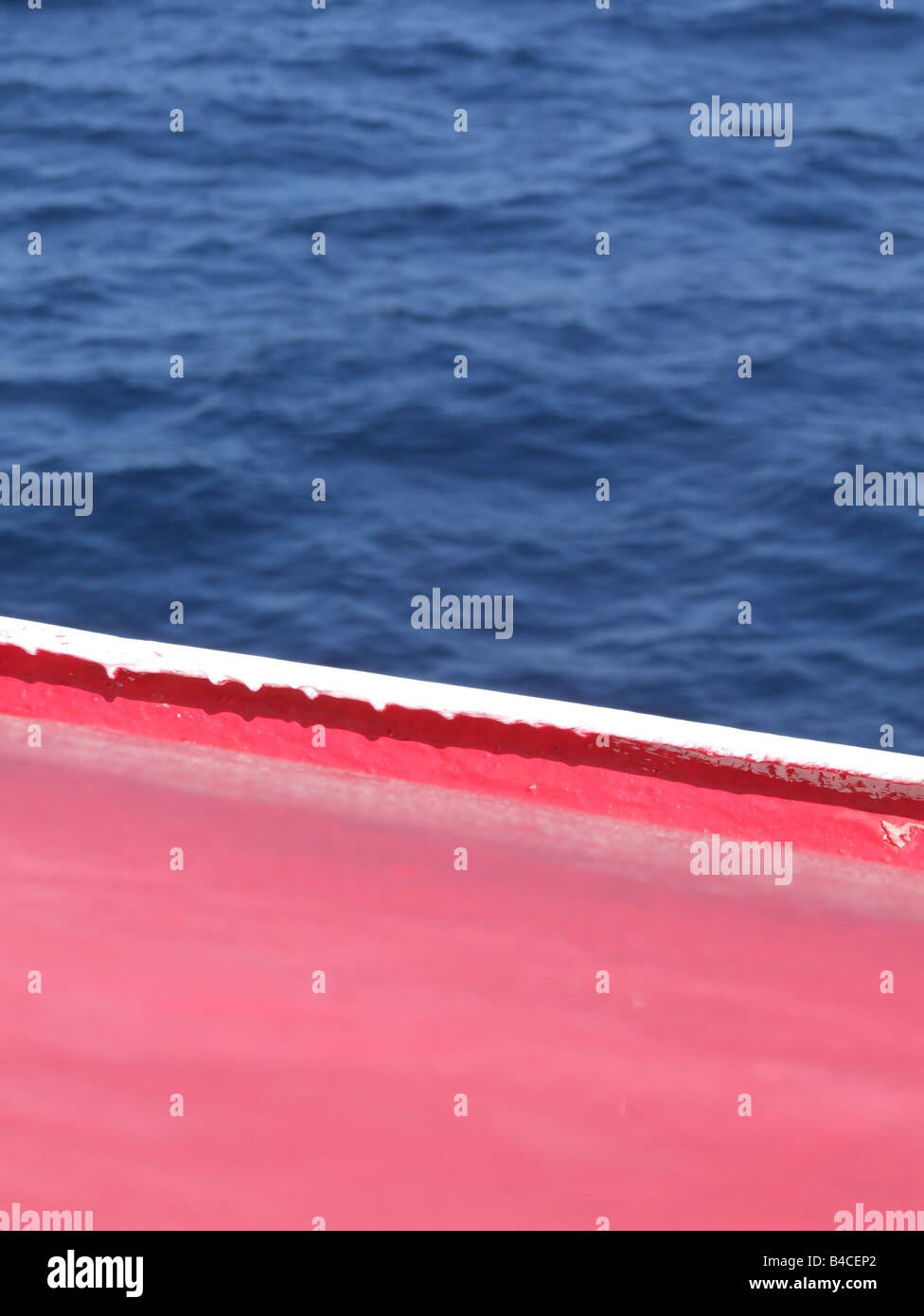 detail of red ferry boat ship on open sea Stock Photo - Alamy