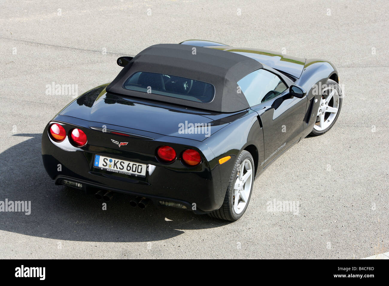 Car, Chevrolet Corvette C6 Convertible, model year 2005-, black ...