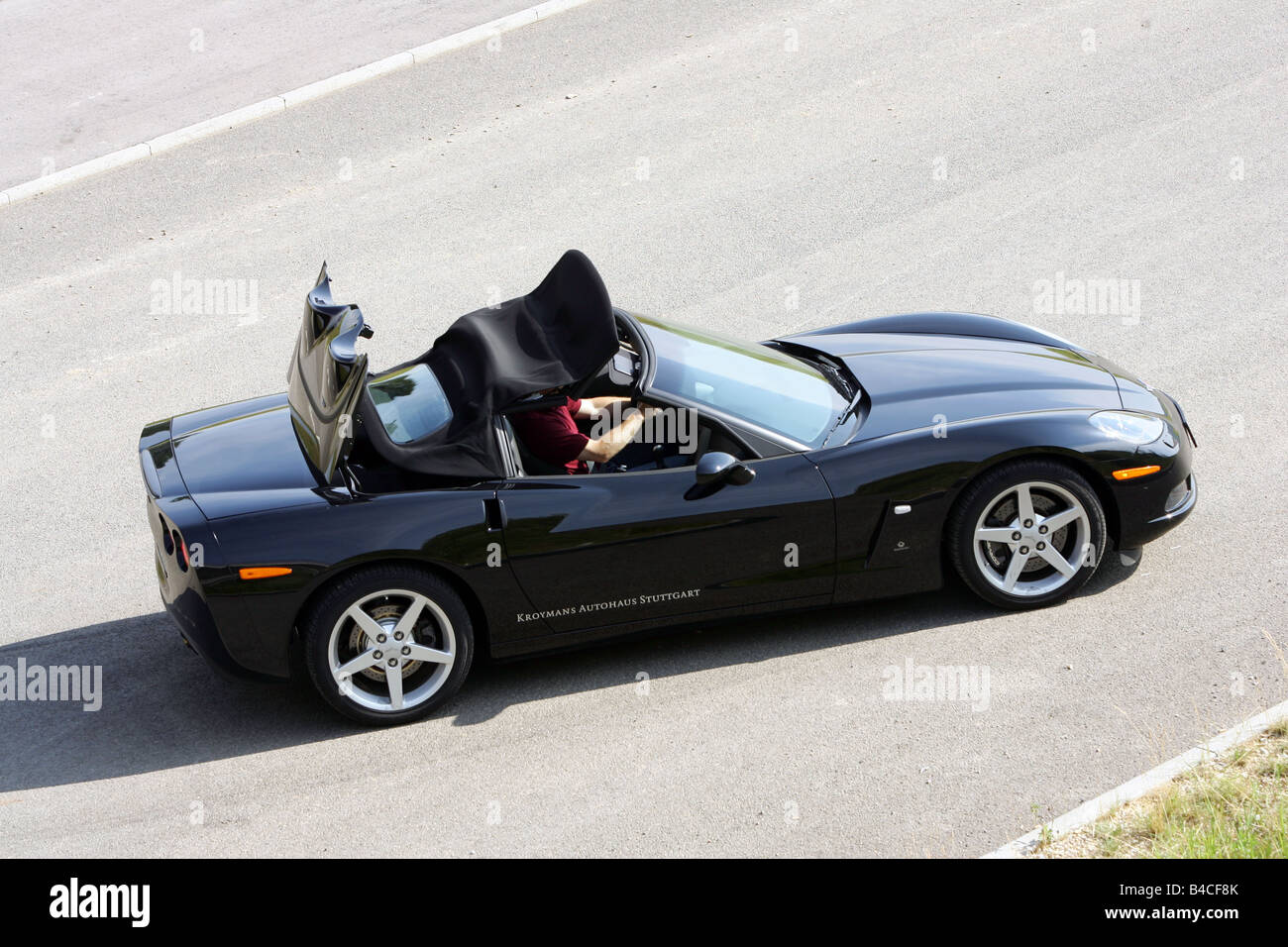 Car, Chevrolet Corvette C6 Convertible, model year 2005-, black ...