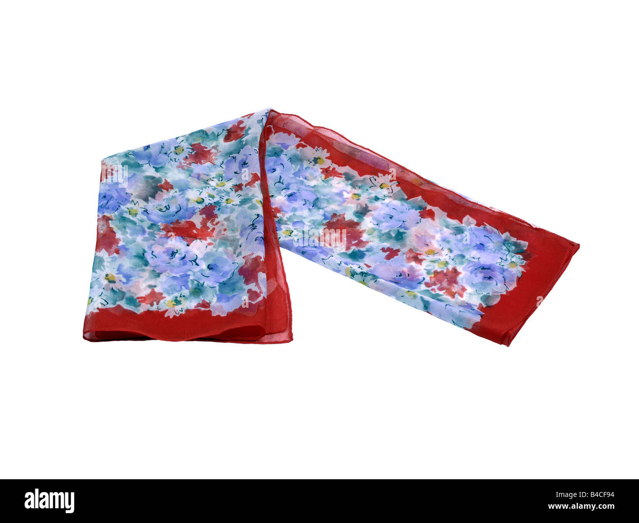 Floral silk ladies scarf Stock Photo - Alamy